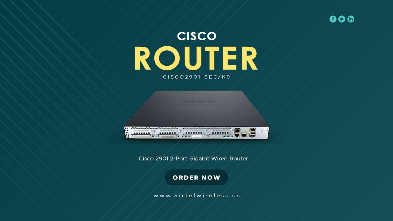 CISCO2901-SEC/K9 Cisco 2901 2-Port Gigabit Wired Router | Airtel ...