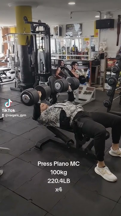 220.4Lb/100Kg Press Plano con MC - YouTube