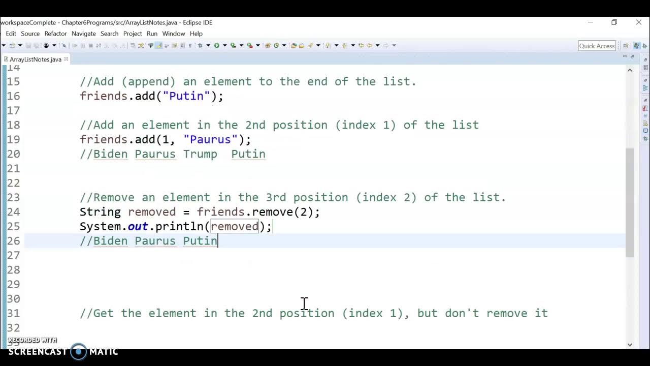 ArrayList Lesson Part 2 - YouTube