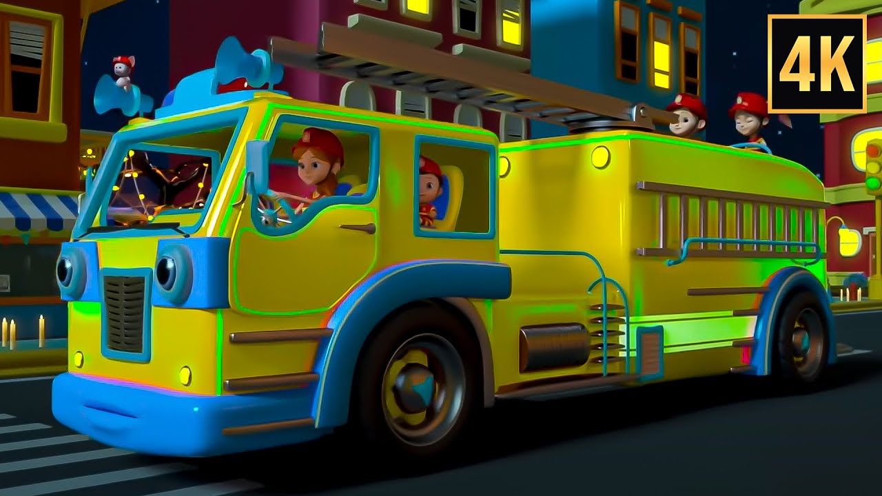 Halloween Firetruck + More Scary Spooky Vehicle for Kids - YouTube