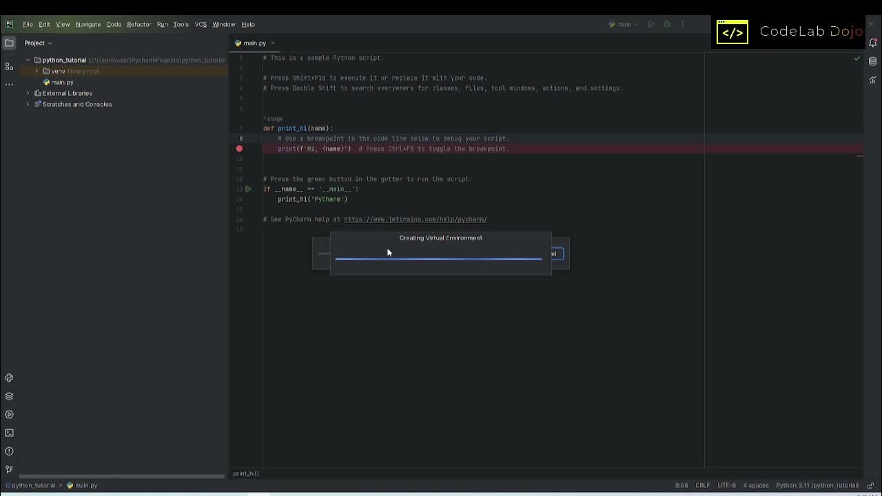 How to Create a New Project and Python File in PyCharm | Beginner's ...