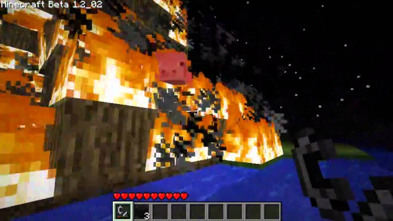 Minecraft: Big Bonfire - YouTube