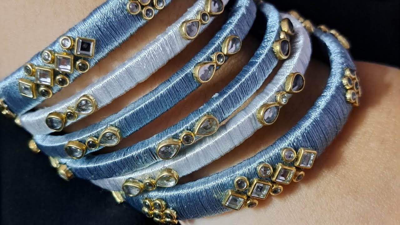 Silk thread bangle making simple and easy design #safinstyle #diy # ...