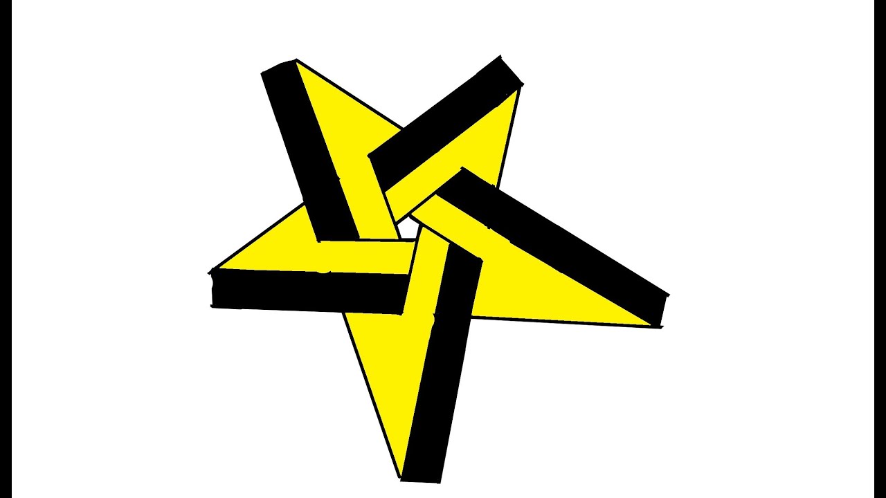 How to Draw Impossible Star on MS Paint || Star Drawing || Drawing ...