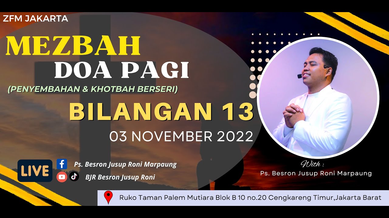 Bilangan 13 | Mezbah Doa Pagi (Penyembahan & Khotbah Berseri Kejadian ...