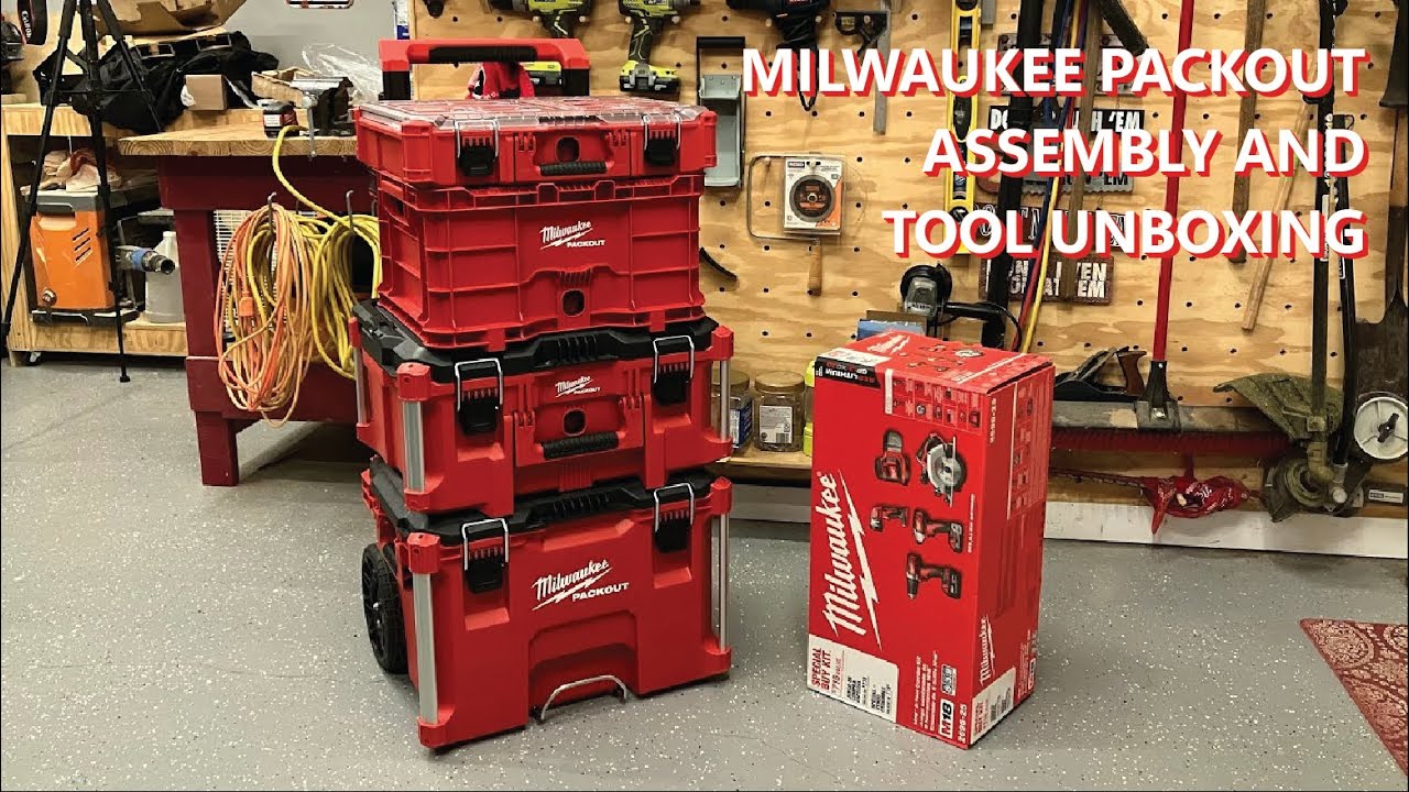 Unboxing a Milwaukee 5 tool set and moving them into a Packout system ...