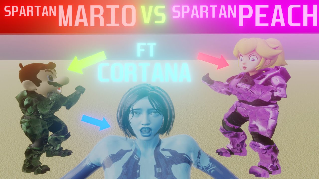 HALO: SPARTAN MARIO VS SPARTAN PEACH FT CORTANA ! #Halo #mariovspeach # ...