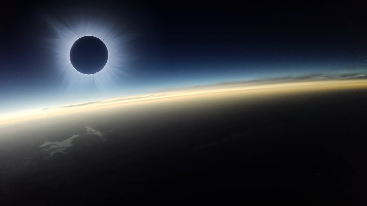 Solar Eclipse High altitude footage! - April 2024 solar eclipse! - YouTube