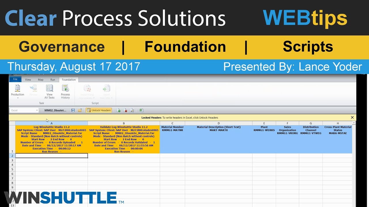 Winshuttle Tutorial And Webtips Governance Youtube