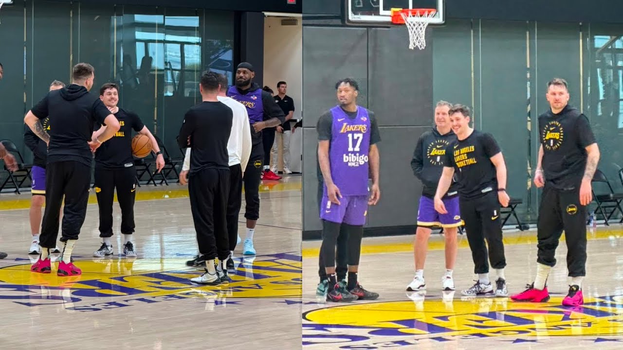 Luka Doncic first Lakers practice with LeBron James, JJ Redick & more ...