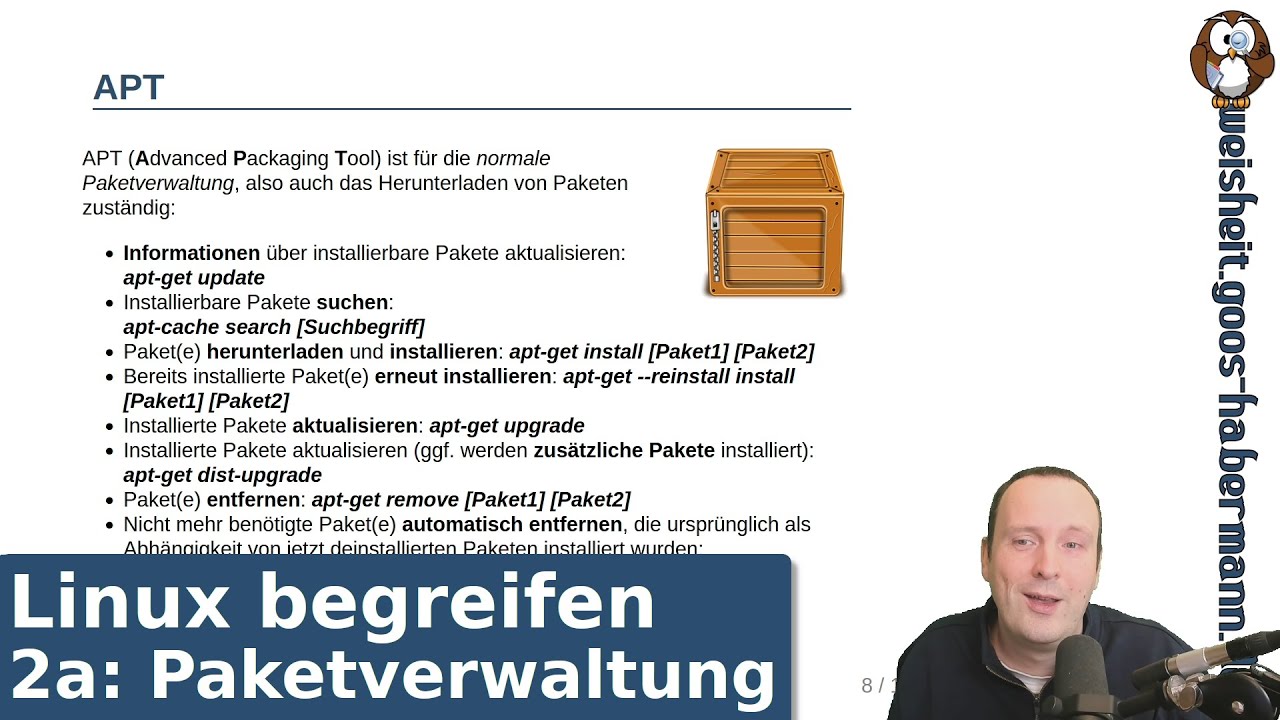 Linux begreifen 2a: Paketverwaltung - YouTube