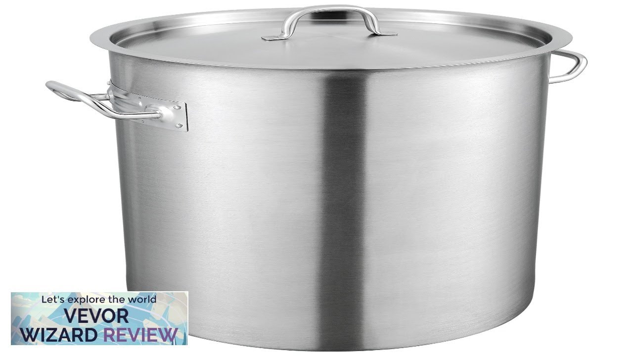 VEVOR Stainless Steel Stockpot 42 Quart Large Cooking Pots Multipurpose ...