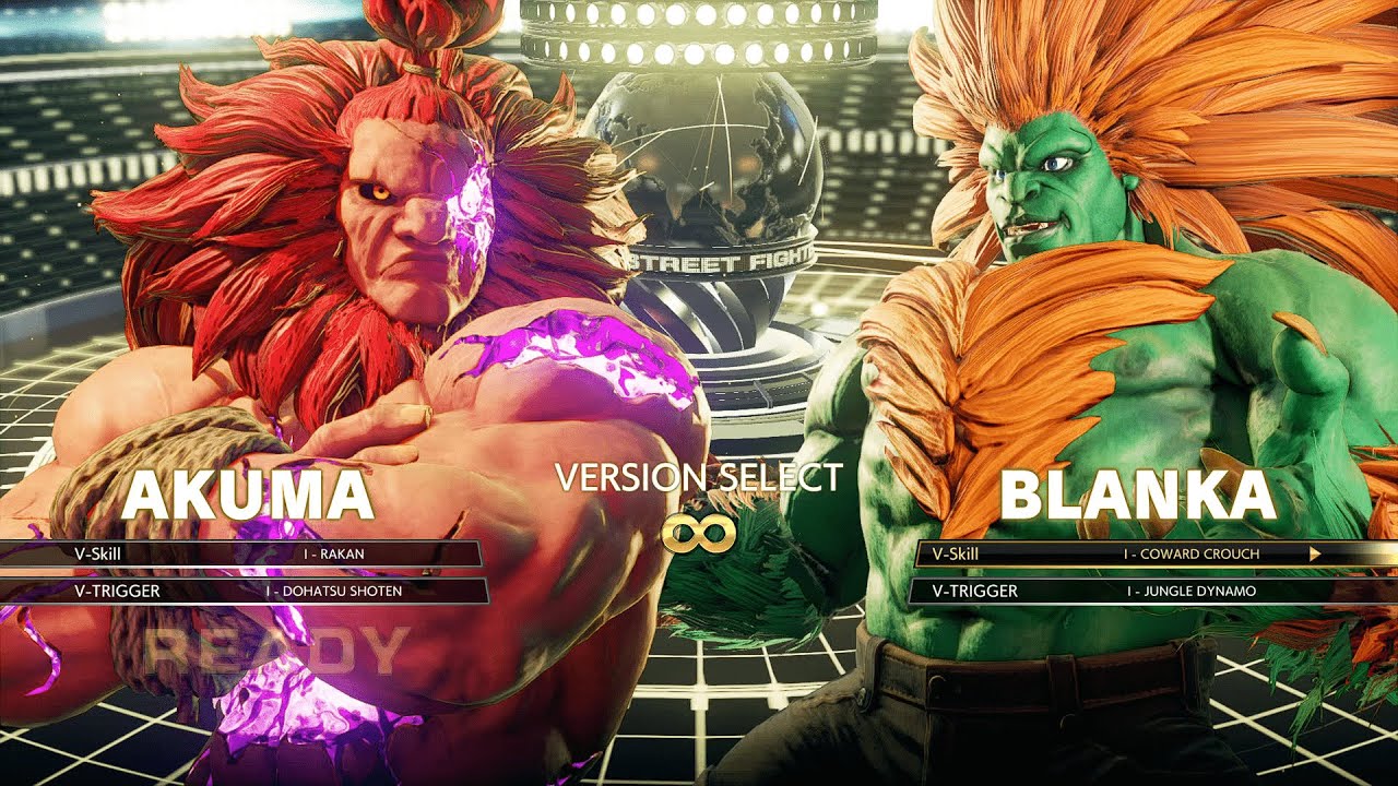 Street Fighter V : AKUMA VS BLANKA - Demon vs Beast! PS5 Gameplay - YouTube