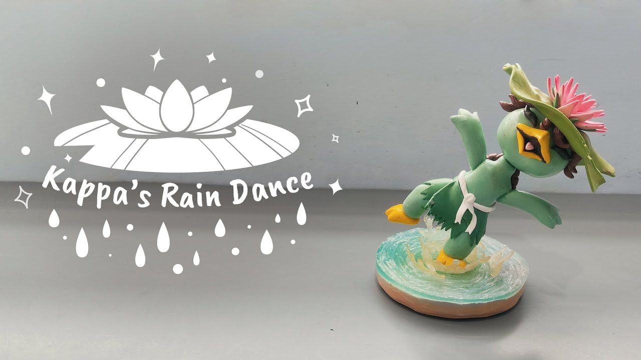 Kappa's Rain Dance | Kappa Clay Art - Yokai Clay Craft Ideas - Kappa ...