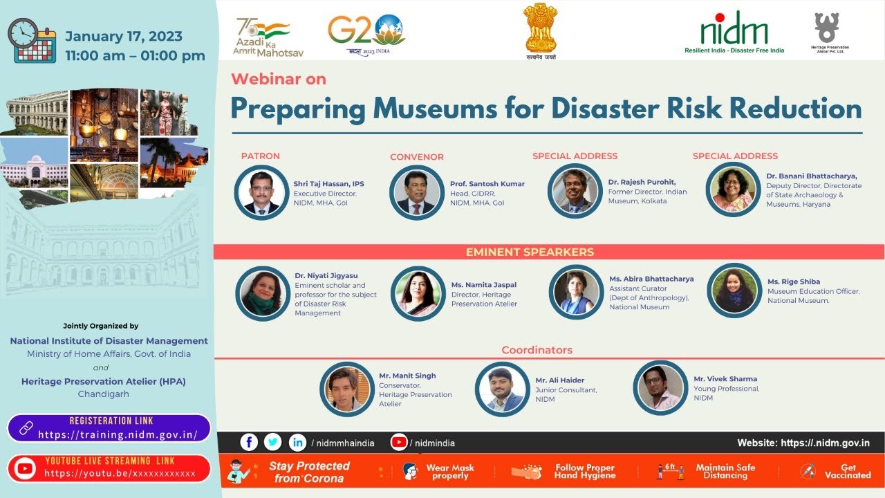 Webinar on Preparing Museums for Disaster Risk Reduction.| DISASTER IN ...