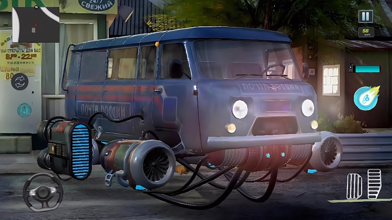 Russian Village Traffic Racer - Russian Flying Car GamePlay - Traffic ...