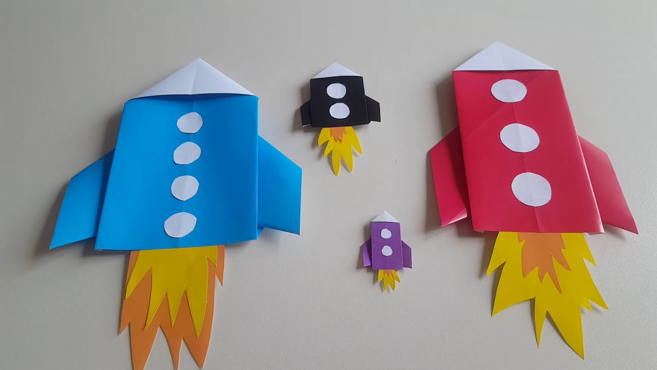 ORİGAMİ-ROKET 1 - YouTube