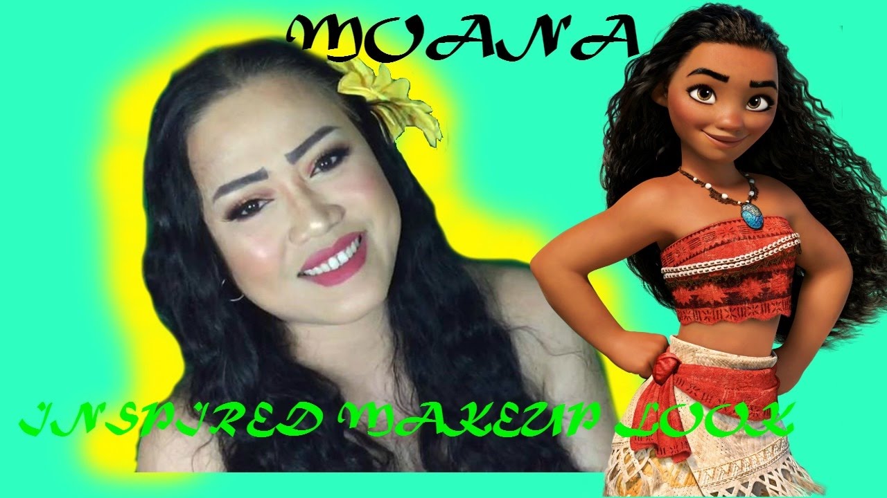 DISNEY PRINCESS MOANA MAKEUP TUTORIAL - YouTube