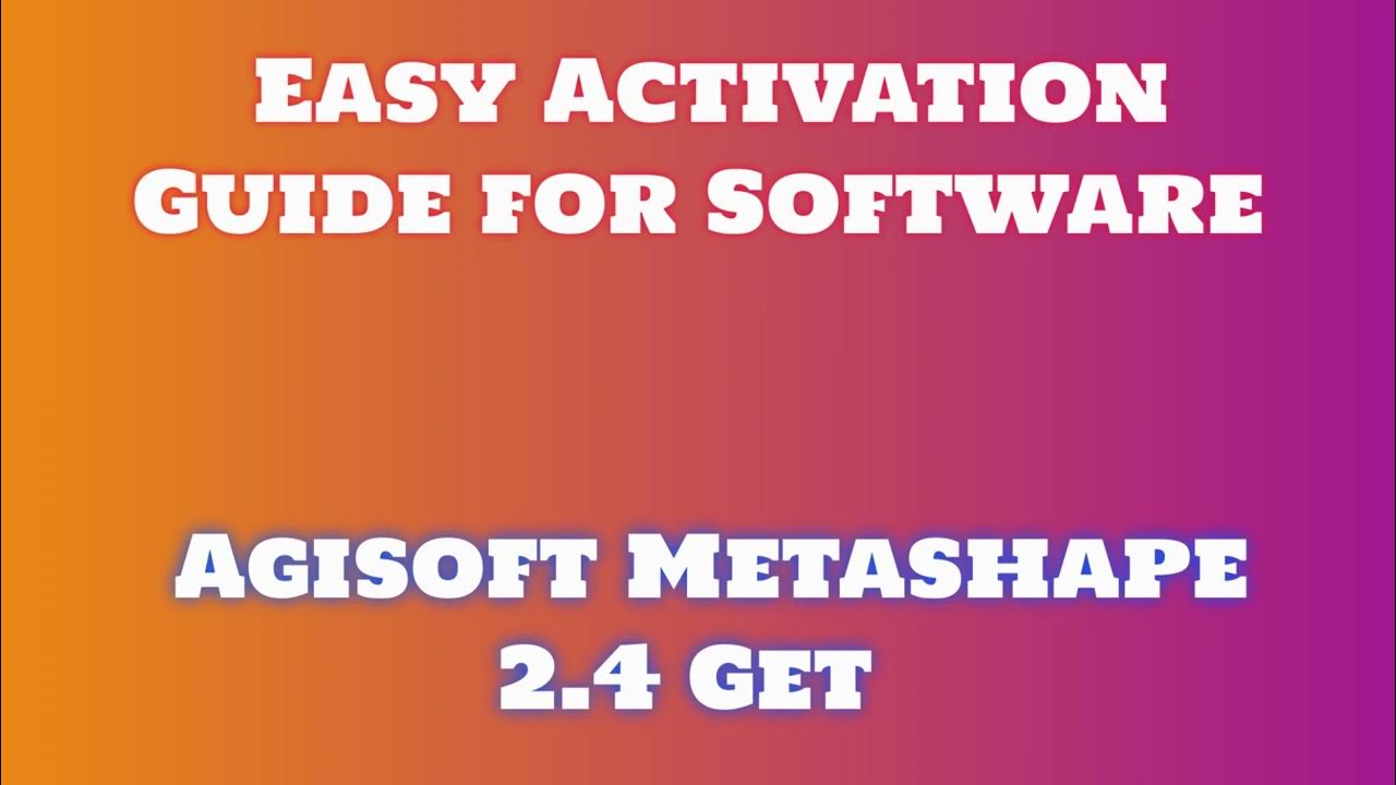 How to Download and Install Agisoft Metashape 2.4: Quick Guide - YouTube