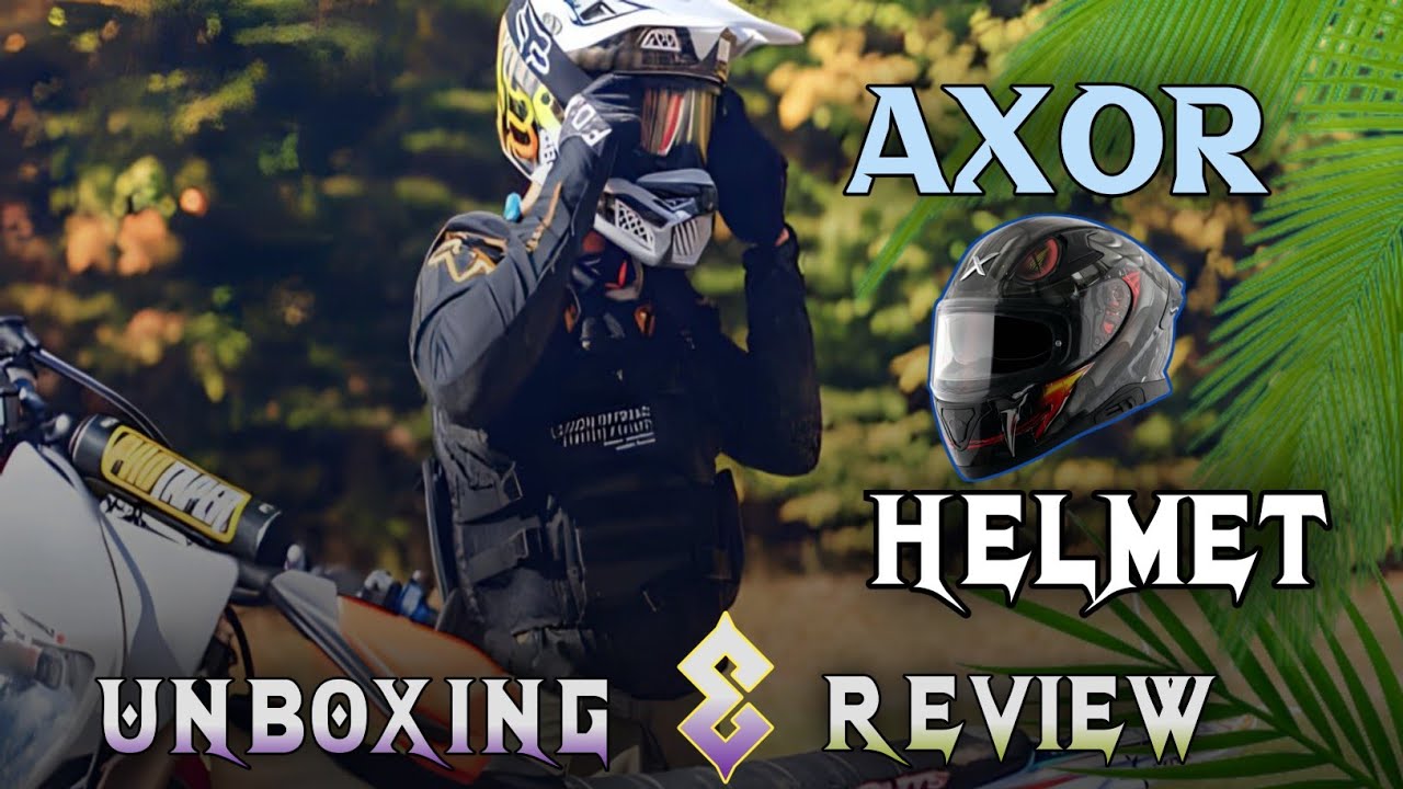 Unboxing Axor Venomous Helmet Review ️ || Axor Apex Helmet Black Grey ...
