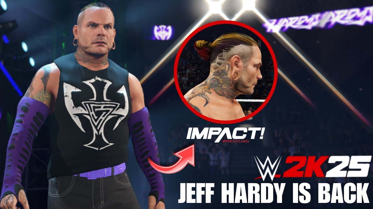 WWE2K25 Jeff Hardy TNA Entrance w/Theme ,Commentary & Gfx Pack | WWE ...