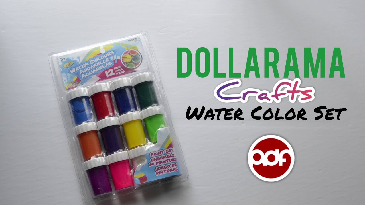 Dollarama Crafts Water Color Set Aquarelle/Aquarellas - YouTube
