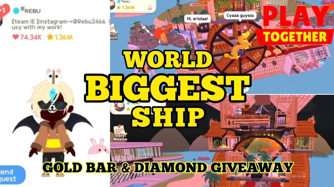 WORLD BIGGEST SHIP in HOUSE PARTY | GOLD BAR & COUPON CODE GIVEWAY ️ ...