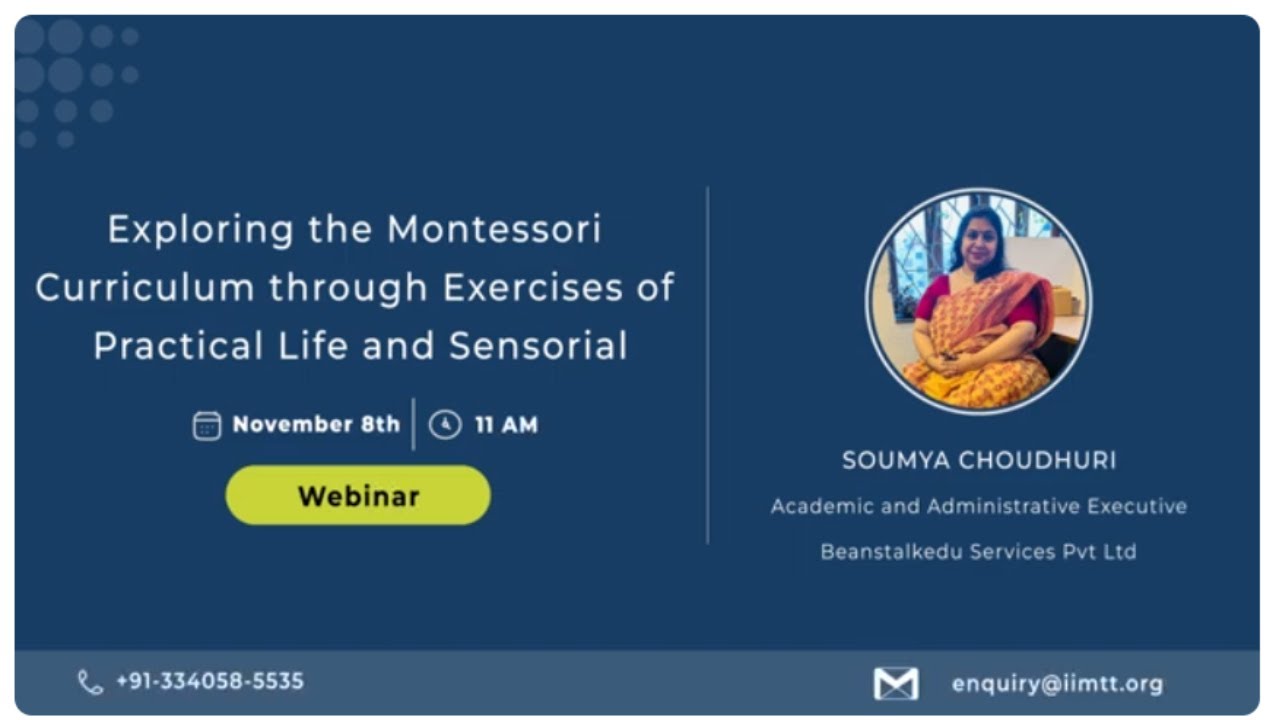 Montessori Curriculum | Montessori Course | Teacher Training ...