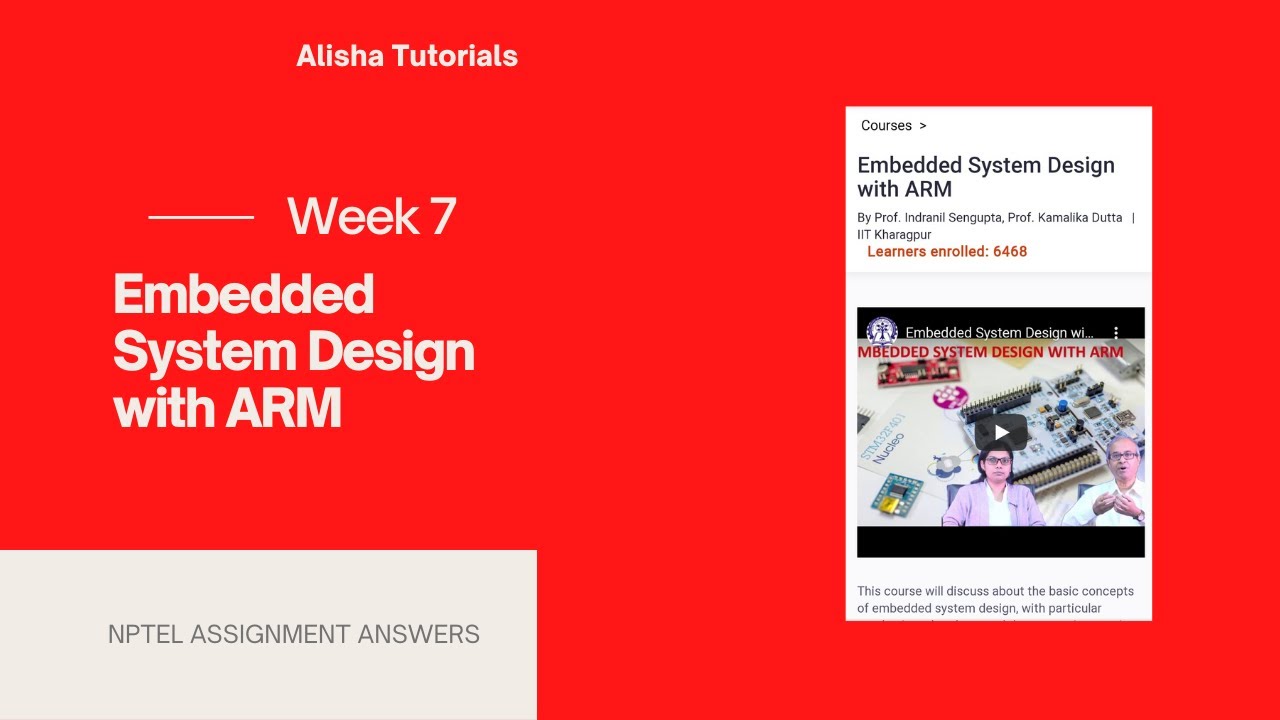 Embedded System Design With Arm Nptel Week 7 Assignment 7 Solution