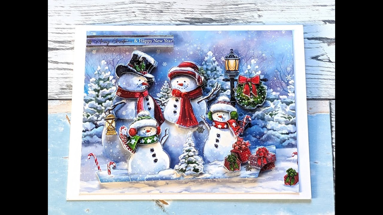 Quick Hunkydory Deco-Large Christmas Cards - YouTube