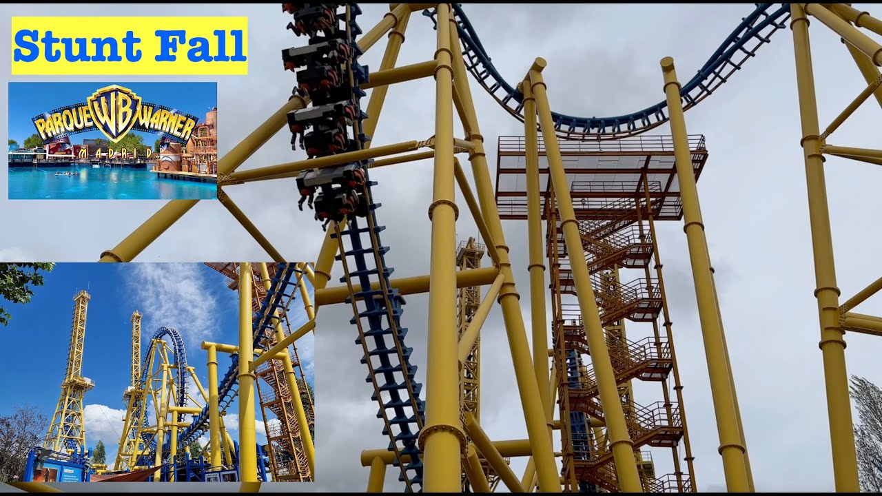 stunt fall - Parque Warner Madrid - YouTube