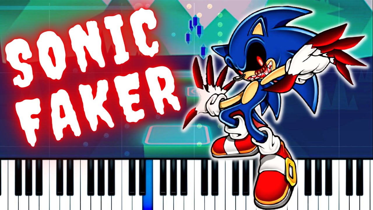 Sonic Faker - fnf midi keyboard music box cover piano (gameplay beat ...