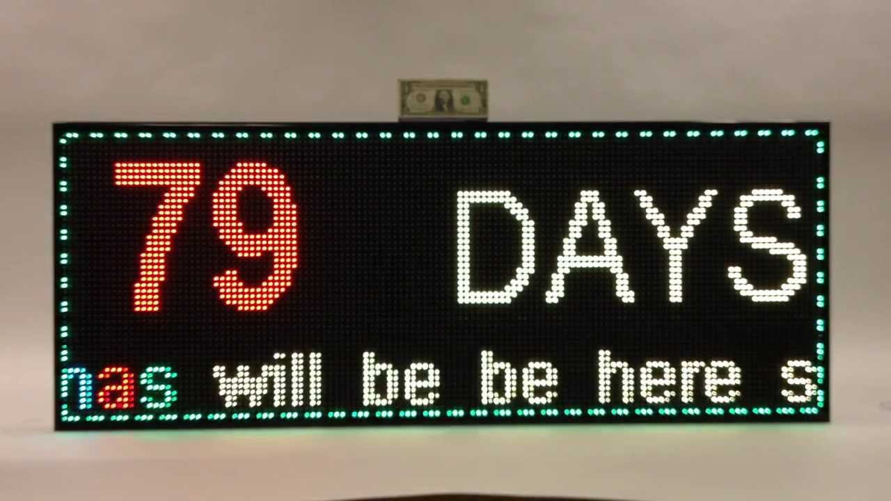 BRG MC10-3x4-RGB Moving Message Clock, 10 Pitch LED, Red, Green, Blue ...