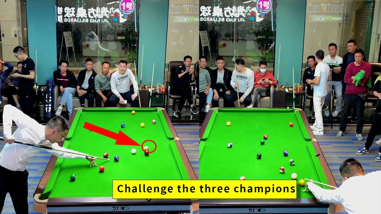 Challenge The Three Champions In The Pool Hall - YouTube