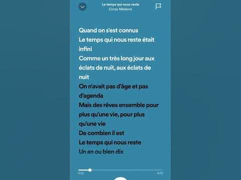 Le temps qui nous reste - YouTube