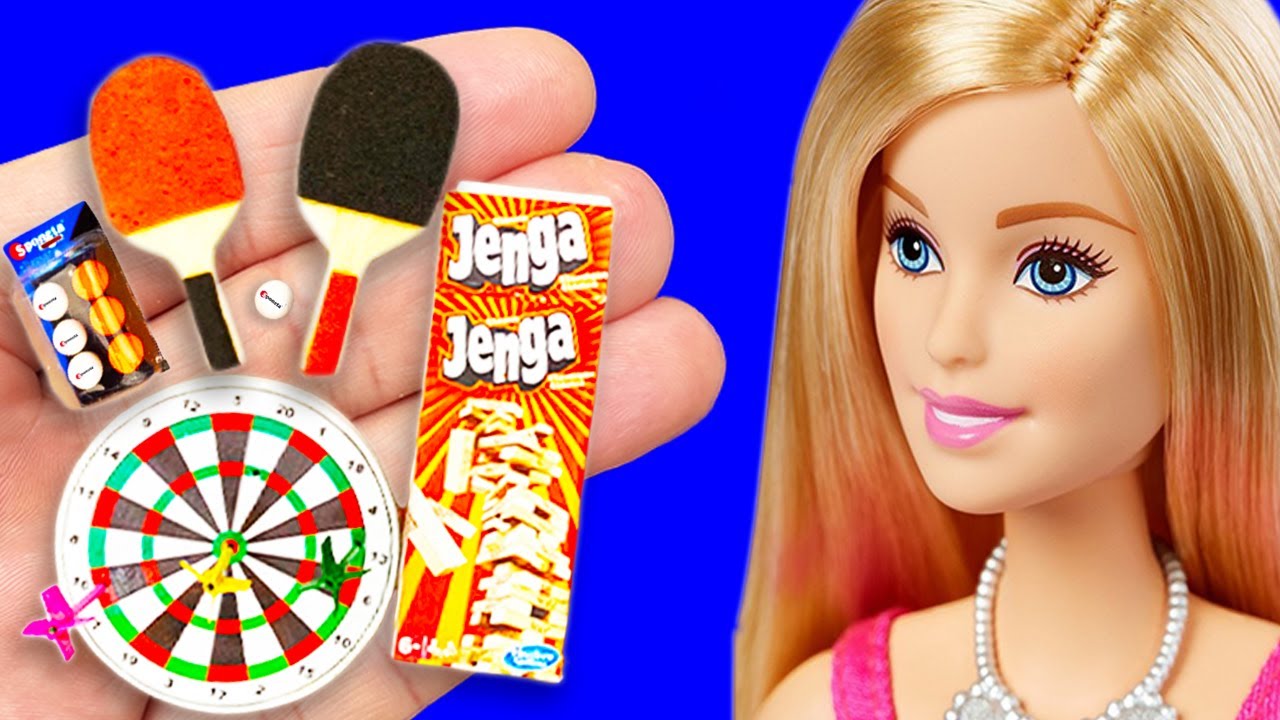 REAL DIY miniature Dolls Crafts 〜 darts, Jenga, Ping Pong, and more diy ...