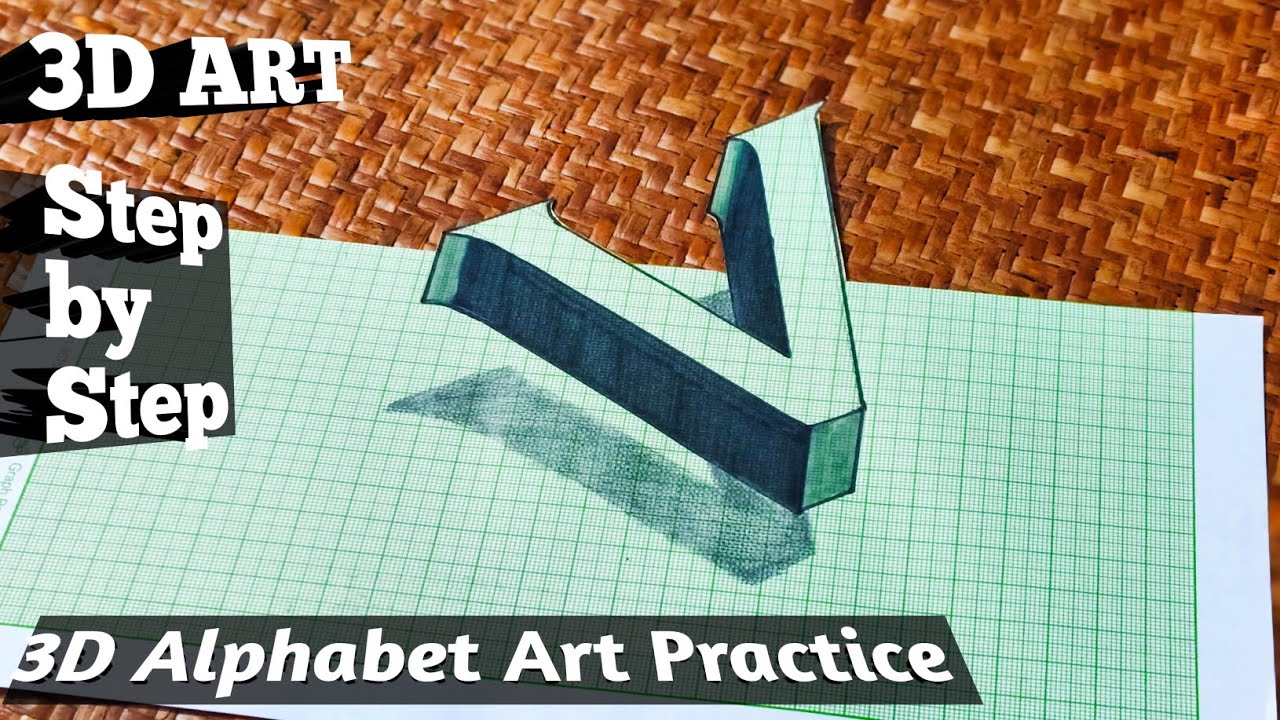 How to Write 3D V | #3d #art - YouTube
