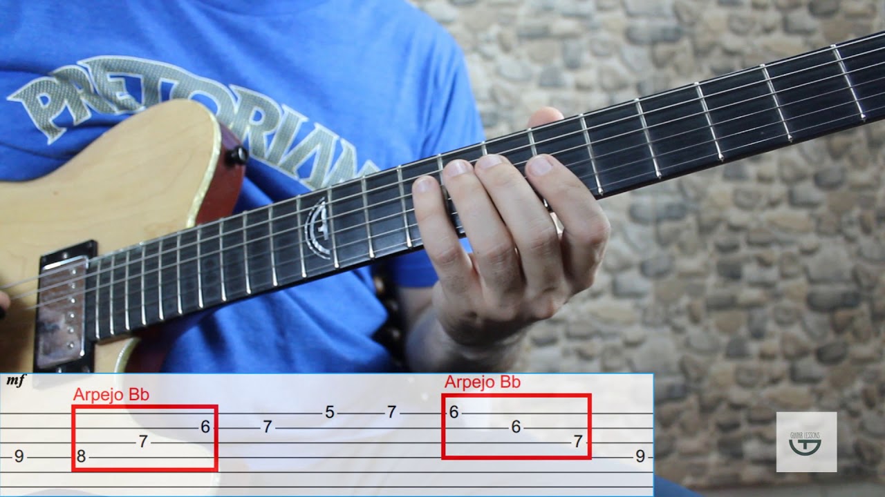 Guitar Lick 4 | Triade de Bb maior sobre Em7 - Bb major triad over Em7 ...
