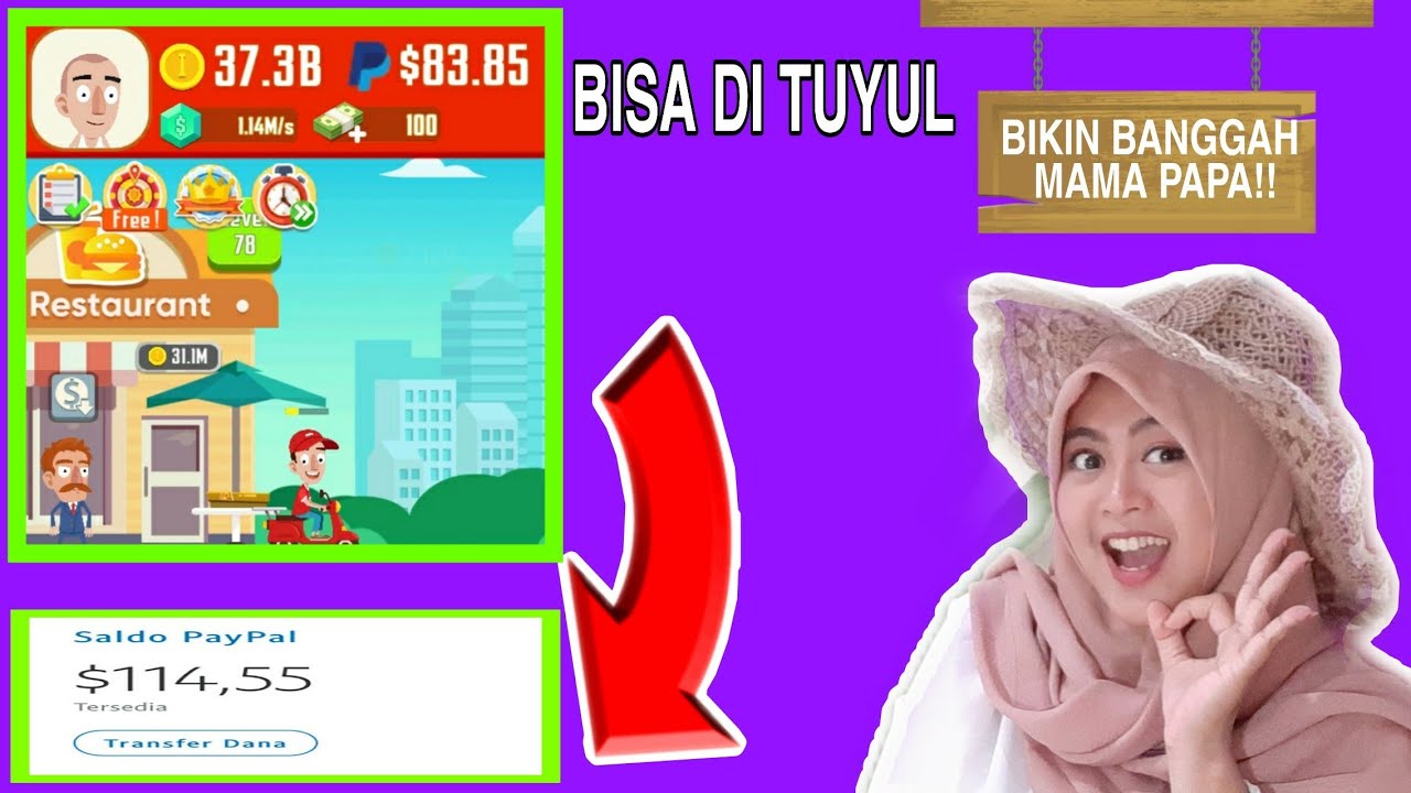 nuyul paypal - idle dinner mod apk 2020 100% work ( aplikasi penghasil ...
