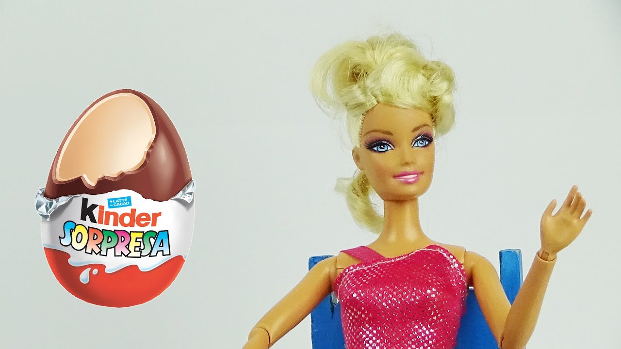 Barbie and kinder surprise egg stop motion animation - YouTube