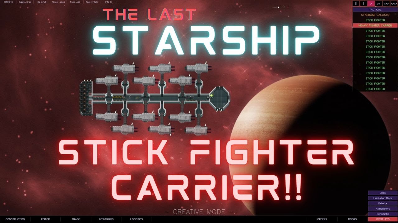 The Last Starship Alpha 2! Let's build a fighter carrier! Stick Fighter ...