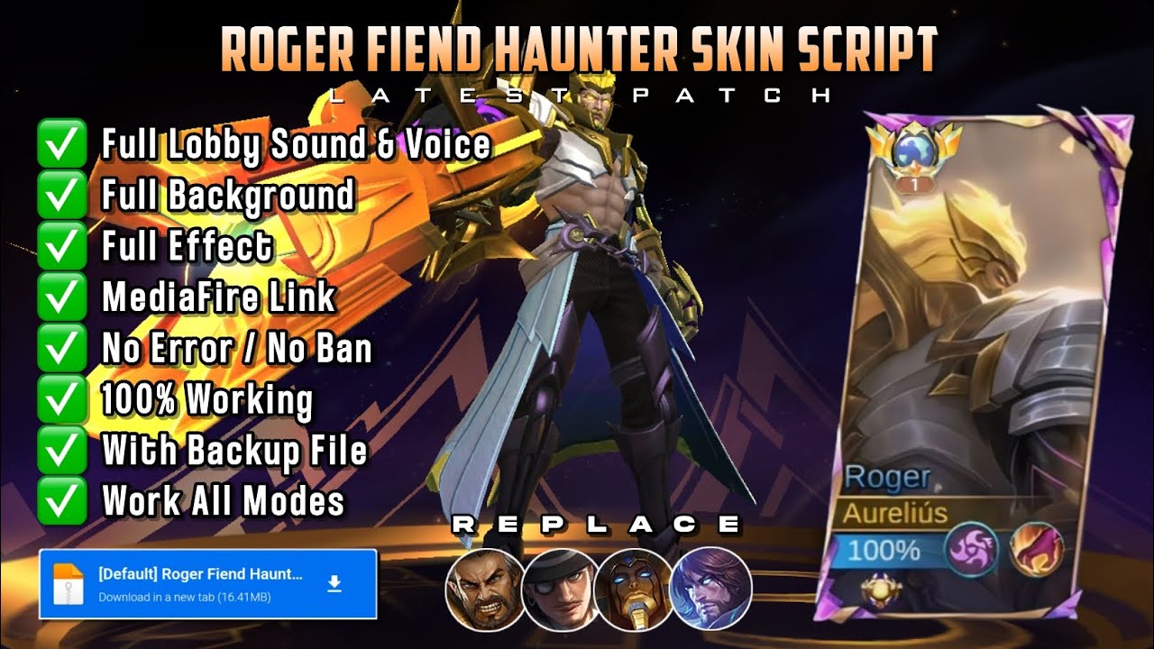 Roger Prime — Fiend Hunter Skin Script Full Effect | Latest Patch - YouTube
