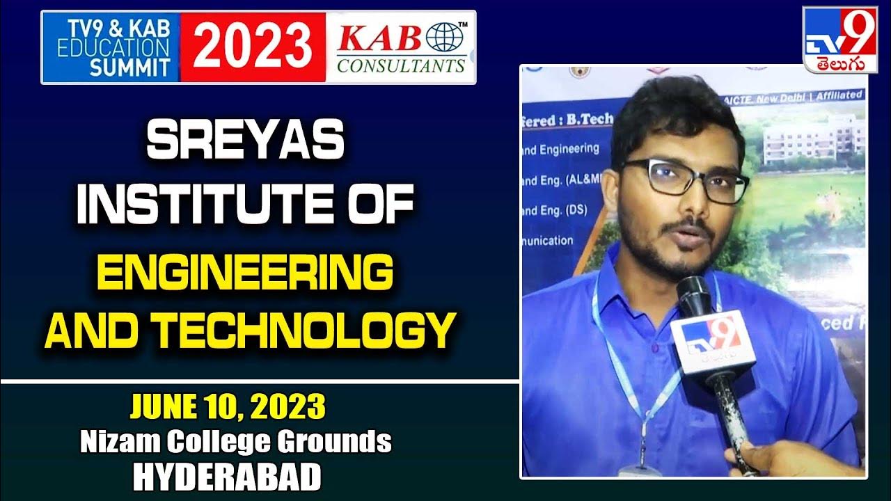 Sreyas Institute of Engineering and Technology @TV9 & KAB Education Summit 2023 - TV9 - YouTube