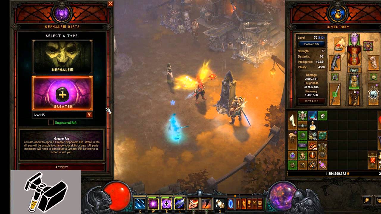 Diablo 3 2.4 PTR Brand New Wizard Disintegrate Build - YouTube