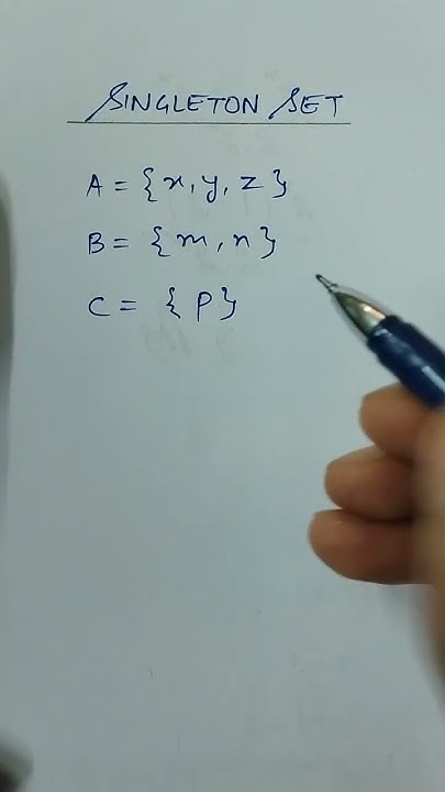 Singleton set - YouTube