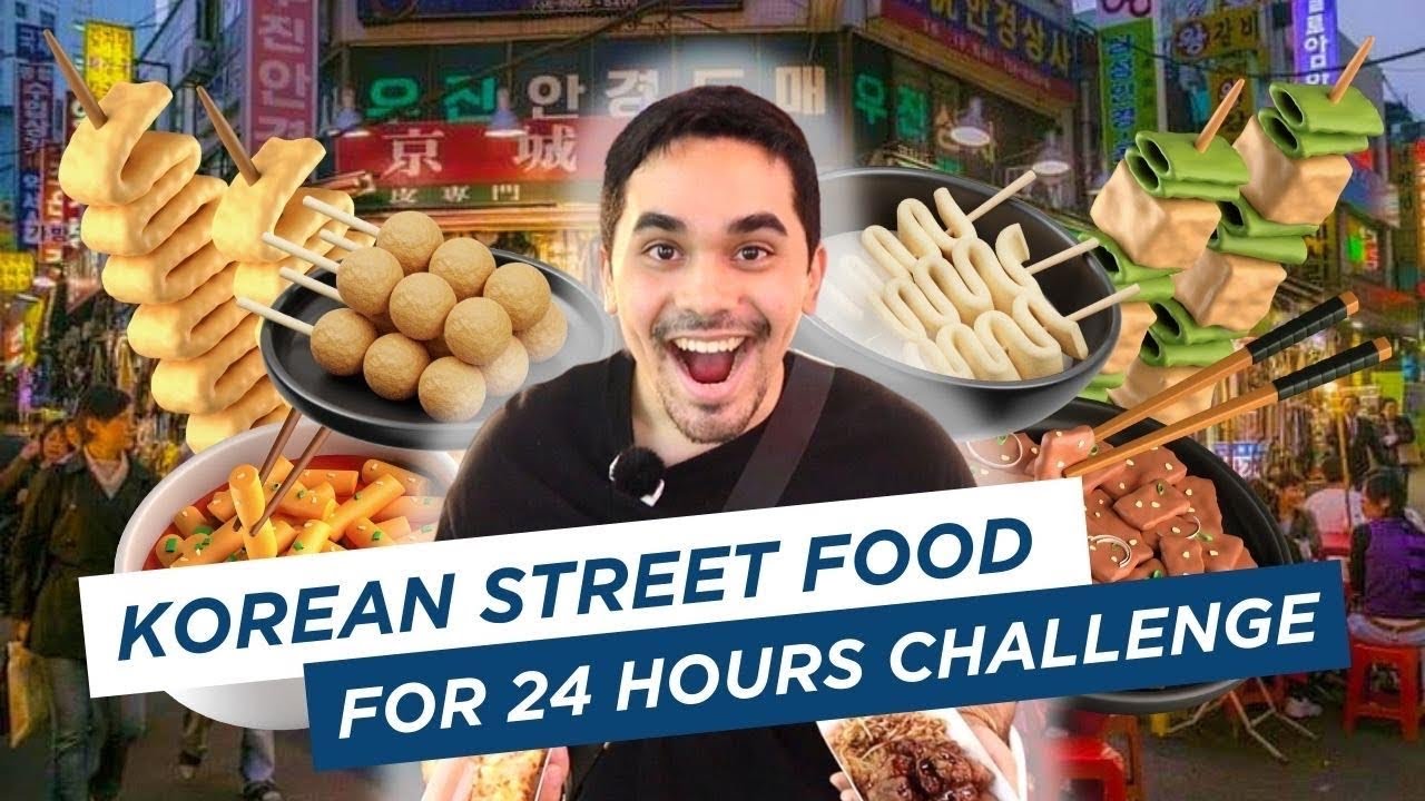 STREET FOOD IN KOREA FOR 24 HOURS | HASH ALAWI - YouTube