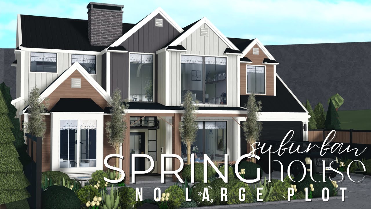 BLOXBURG PART 1 | 830K ROLEPLAY SUBURBAN SPRING HOUSE | NO LARGE PLOT ...