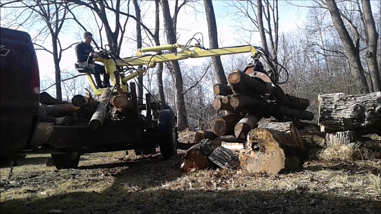 Gafner Hydra Loader Unloading firewood - YouTube