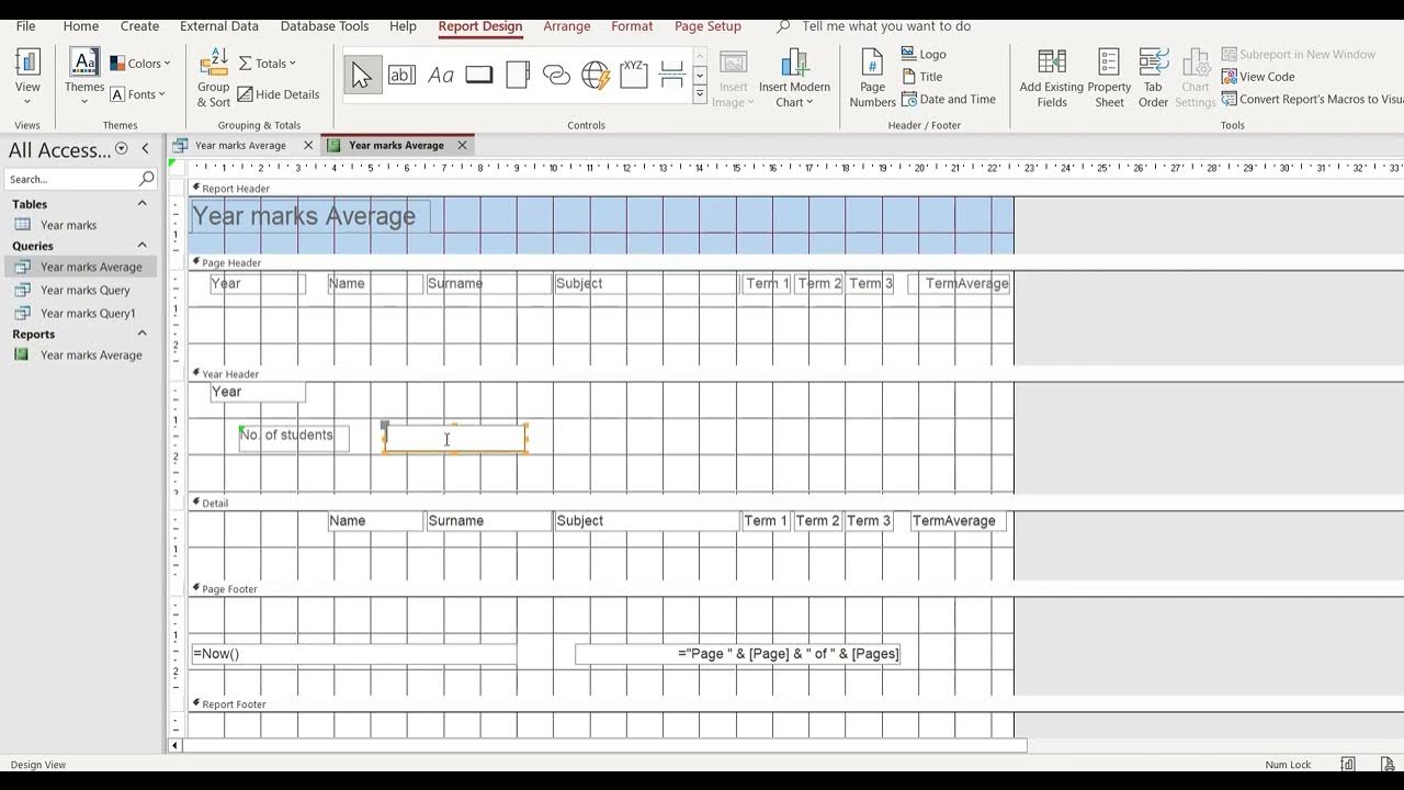 MS Access - Adding functions to the report - YouTube