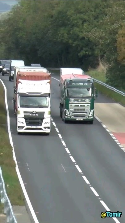 MAN, SCANIA & VOLVO FH - A1(M) motorway race 💪🏆😉 #truckspotting #tomir - YouTube